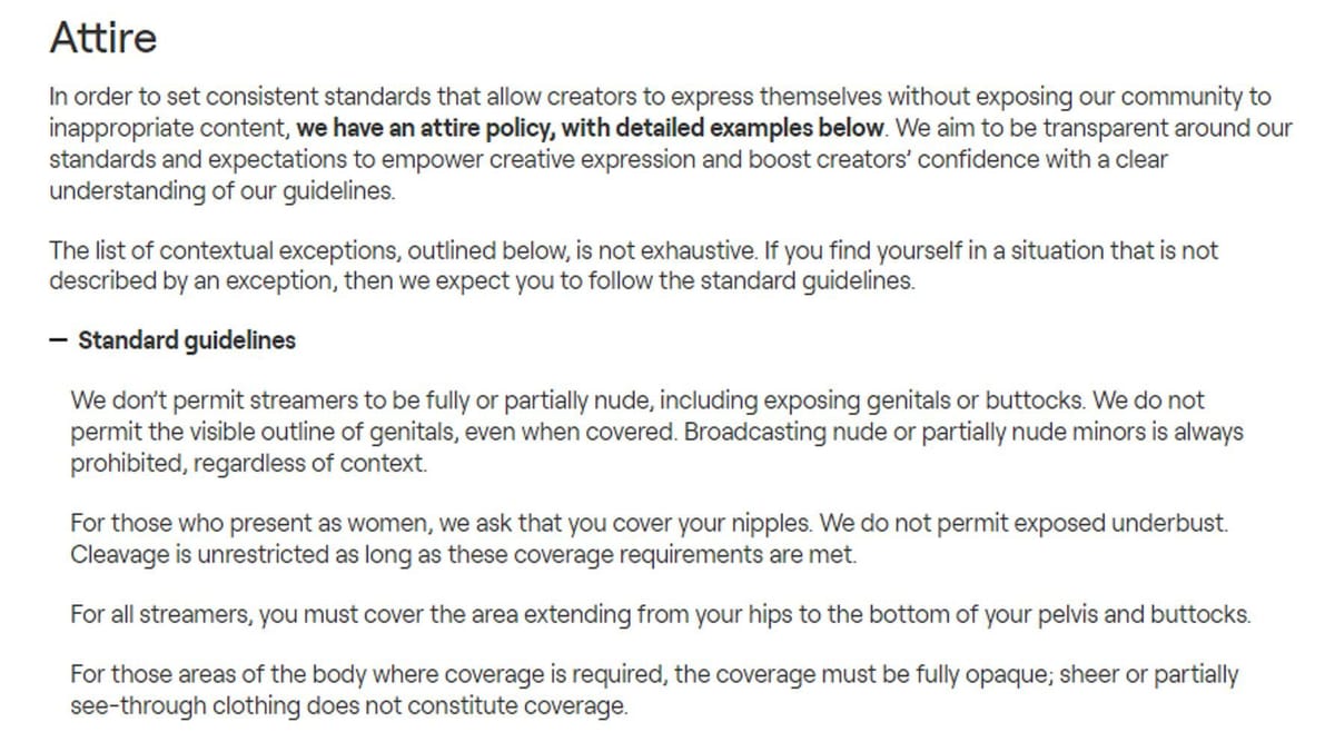 What is Twitch’s new policy against nudity? New rules explored