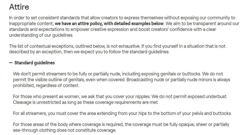 What is Twitch’s new policy against nudity? New rules explored