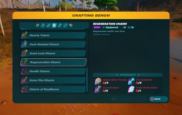 Regeneration Charm: How to make and upgrade Regeneration Charm in LEGO ...