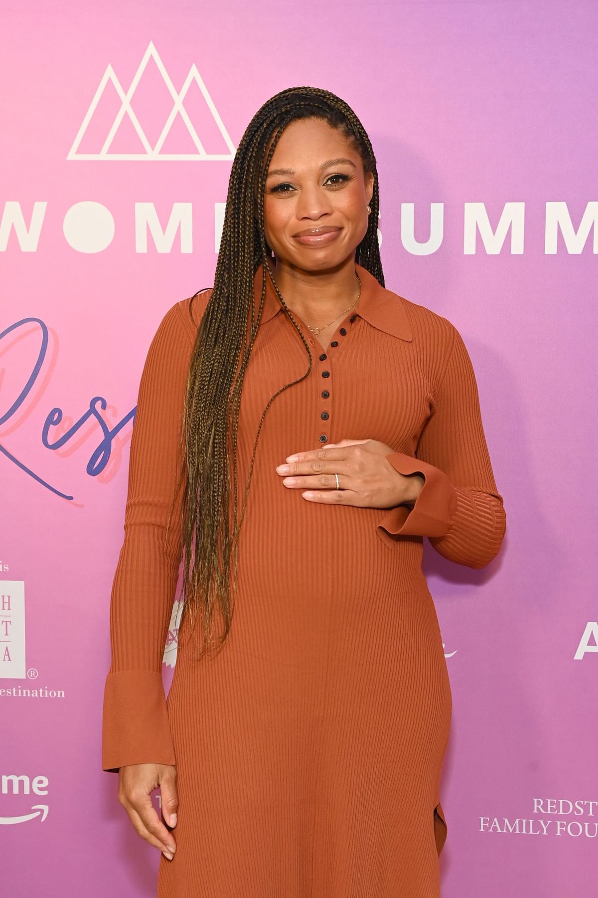 Allyson Felix flaunts her baby bump before appearing at 2023 IHI Forum