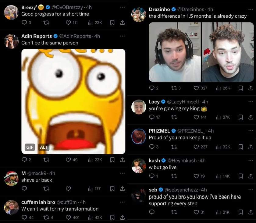 "Can't be the same person" - Adin Ross revealing his before-and-after ...