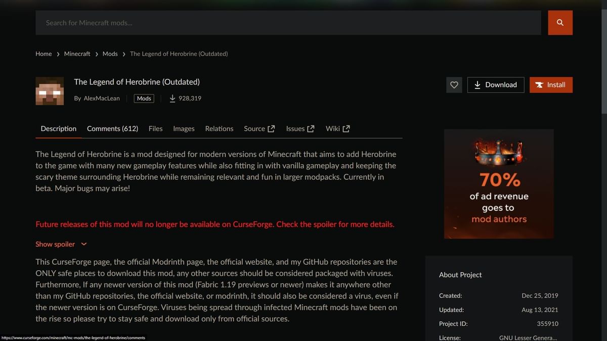 How to add Herobrine in Minecraft
