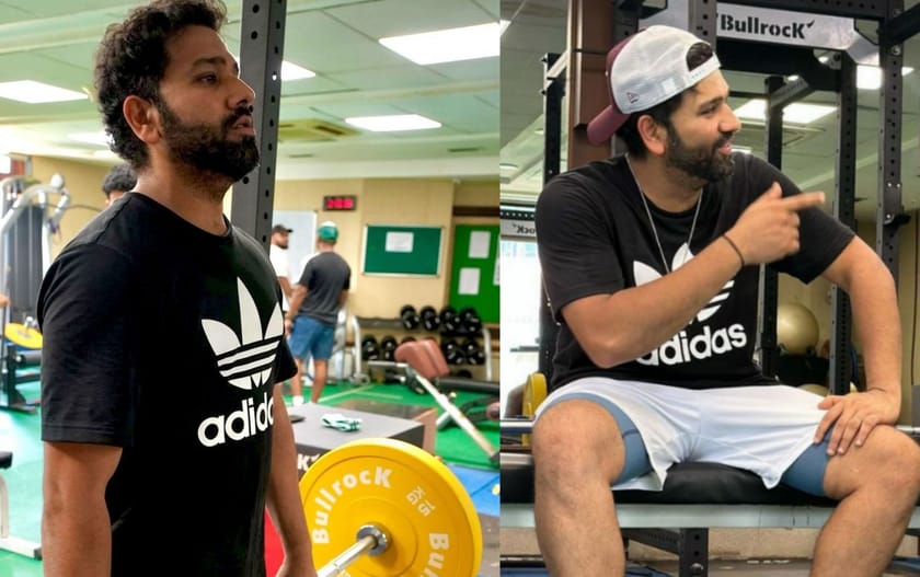 [In pictures] Team India captain Rohit Sharma trains intensely in gym ...