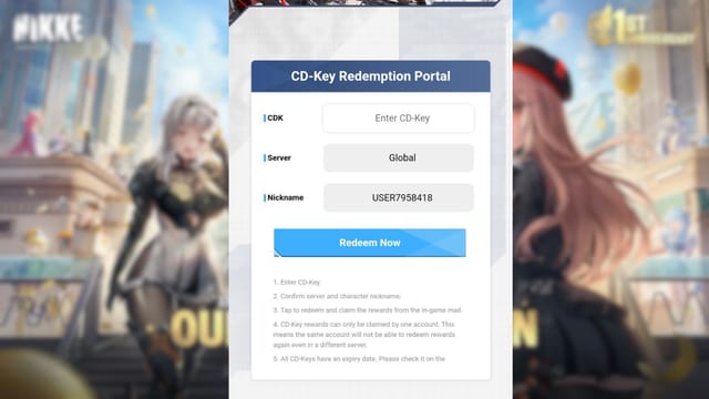 Goddess of Victory Nikke Christmas gift code for free items and how to redeem