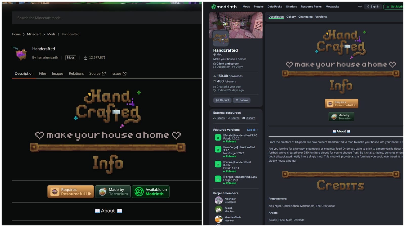 Handcrafted mod for Minecraft: Everything you need to know