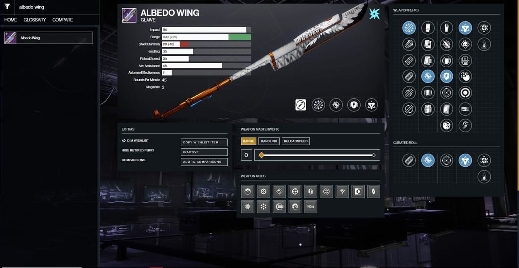 Destiny 2 Albedo Wing god rolls, drop locations, and more