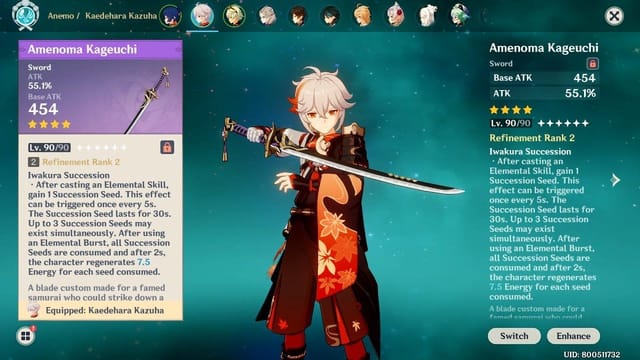 How to get Inazuma's craftable weapons in Genshin Impact