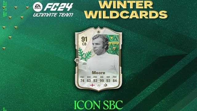 EA FC 24 Bobby Moore Winter Wildcards Icon SBC - How to complete, cheapest solutions, and more