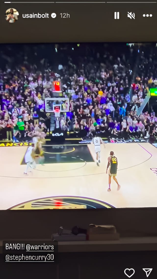 Jubilant Usain Bolt in awe of Steph Curry’s signature night-night ...