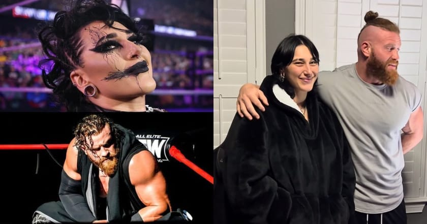 Buddy Matthews got Rhea Ripley's permission for a purchase that references WWE and AEW; watch ...