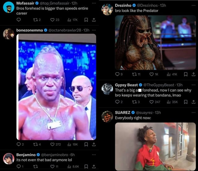 "You could park a bus on that forehead" - Netizens and IShowSpeed ...