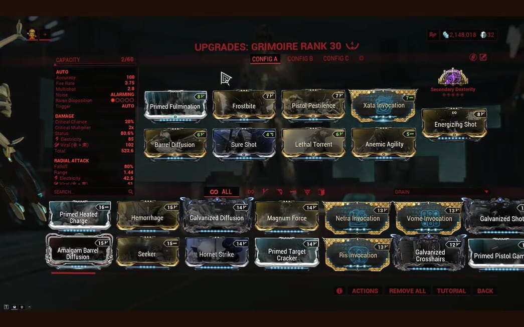 Warframe Grimoire build guide: Tome mod interactions, usage, and more
