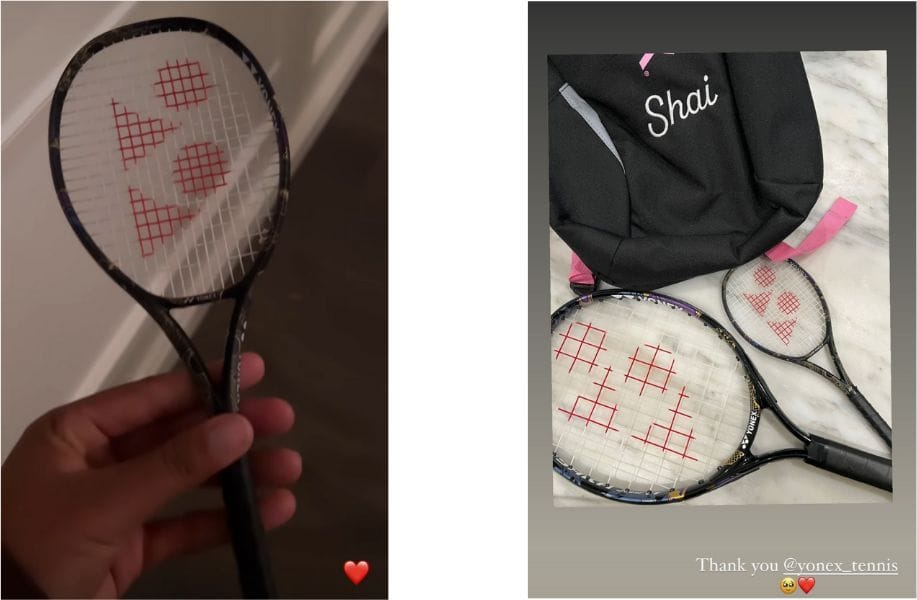 Naomi Osaka's daughter, Shai, receives a miniature racket identical to ...