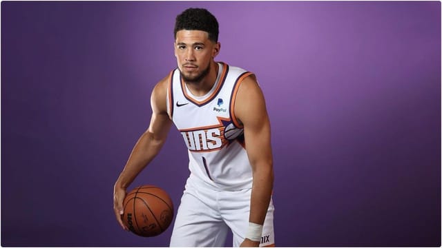 Devin Booker displays impeccable fashion sense as he pulls up to ...