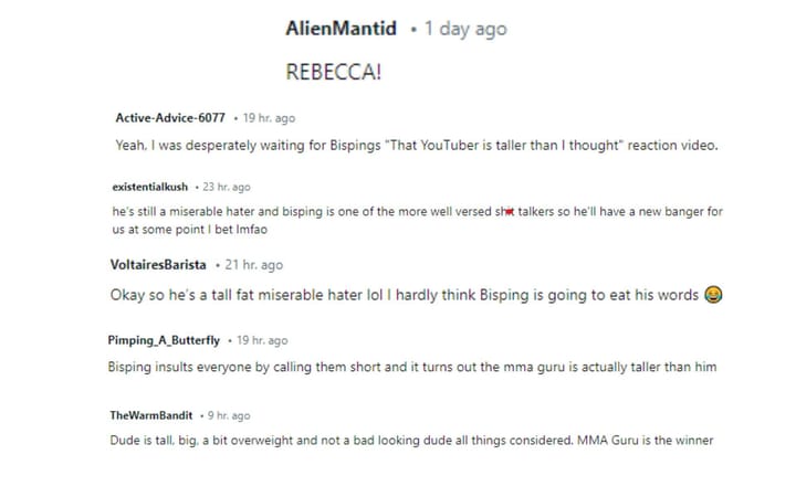 MMA Guru: "REBECCA!" - Fans flock back to Michael Bisping after ...