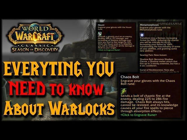 WoW Classic Season of Discovery: All known Warlock Runes and where to ...