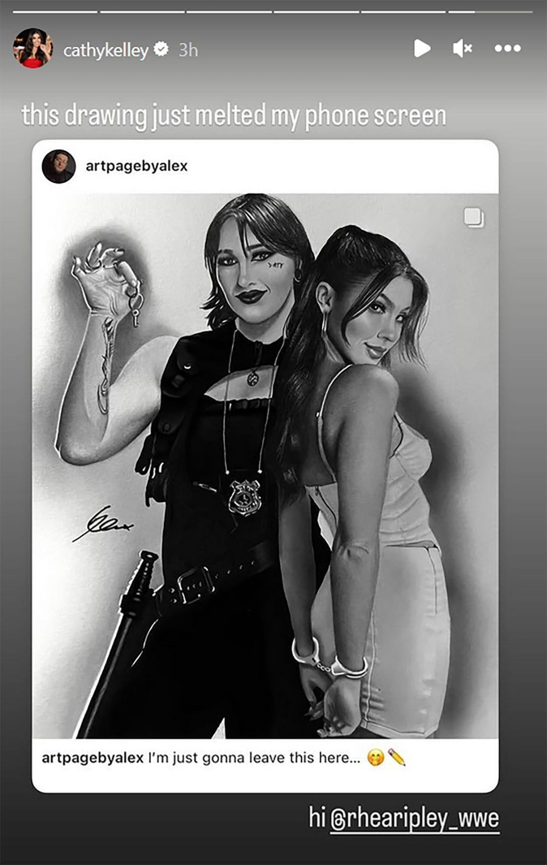 WWE star sends thirsty message to Rhea Ripley