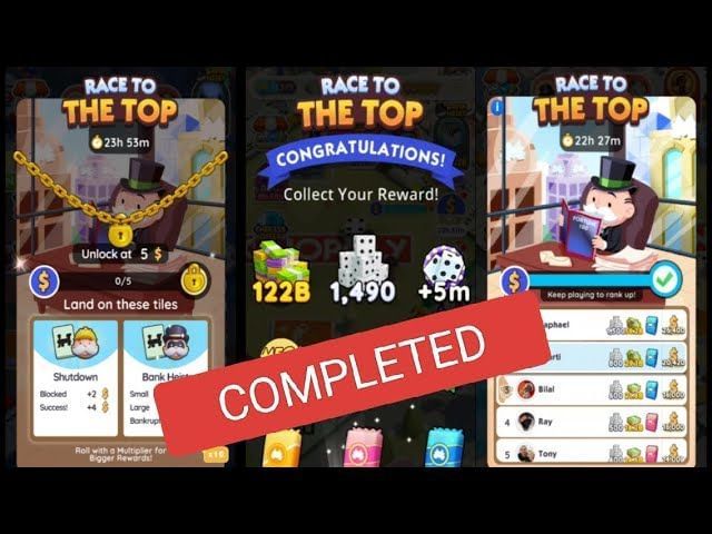 Monopoly Go Race to the Top: All rewards, scoring system, and more