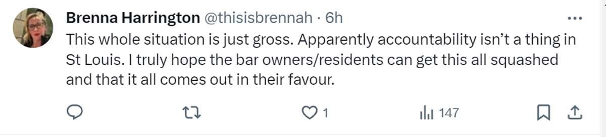 "This is outrageous": Internet slams St. Louis as Bar:PM owner is ...