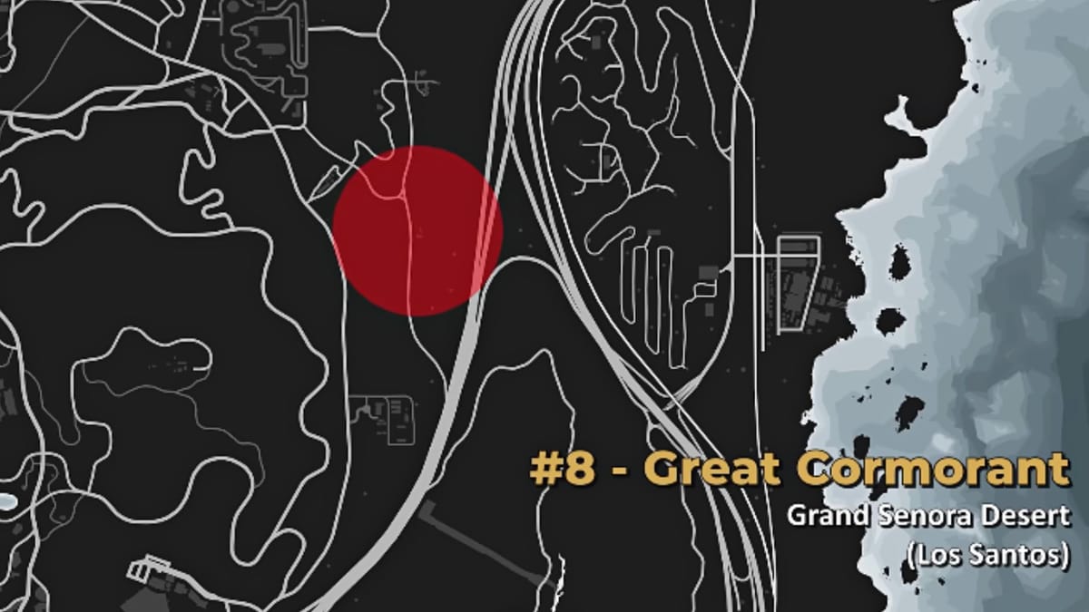 All GTA Online animal locations on the map