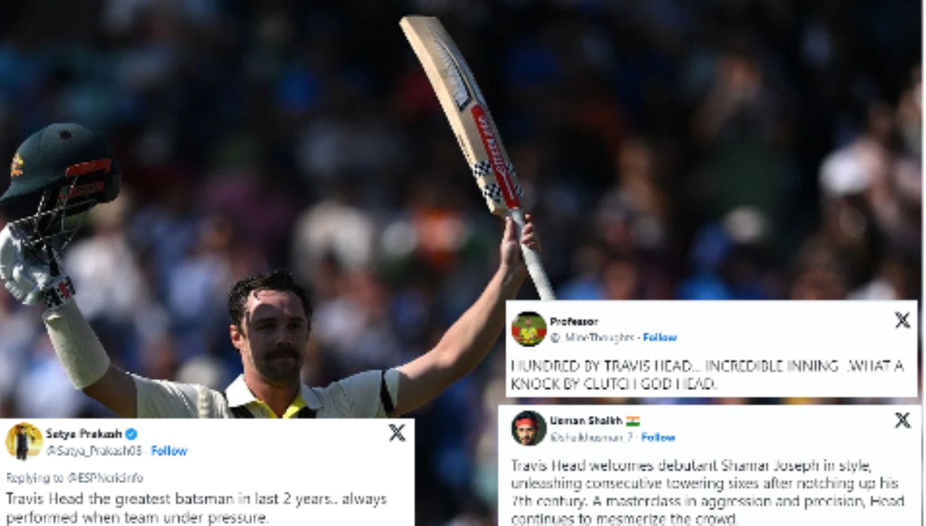 "A masterclass in aggression and precision" - Twitter hails Travis Head ...