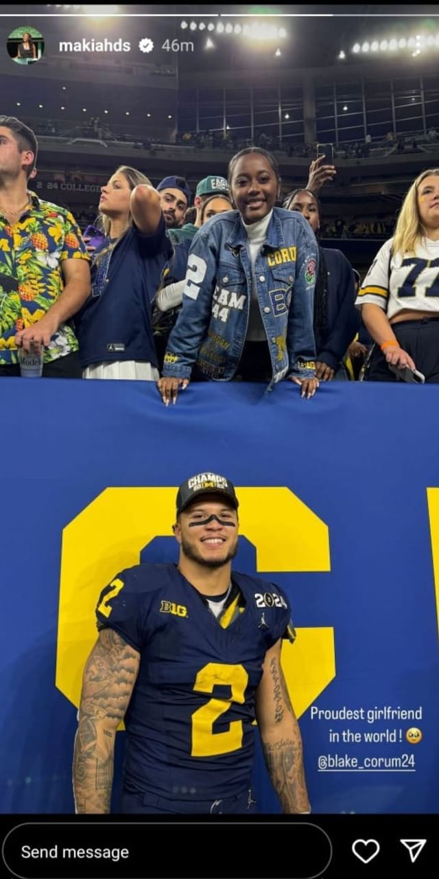 Blake Corum’s GF Makiah Shipp declares herself “the proudest GF in the ...