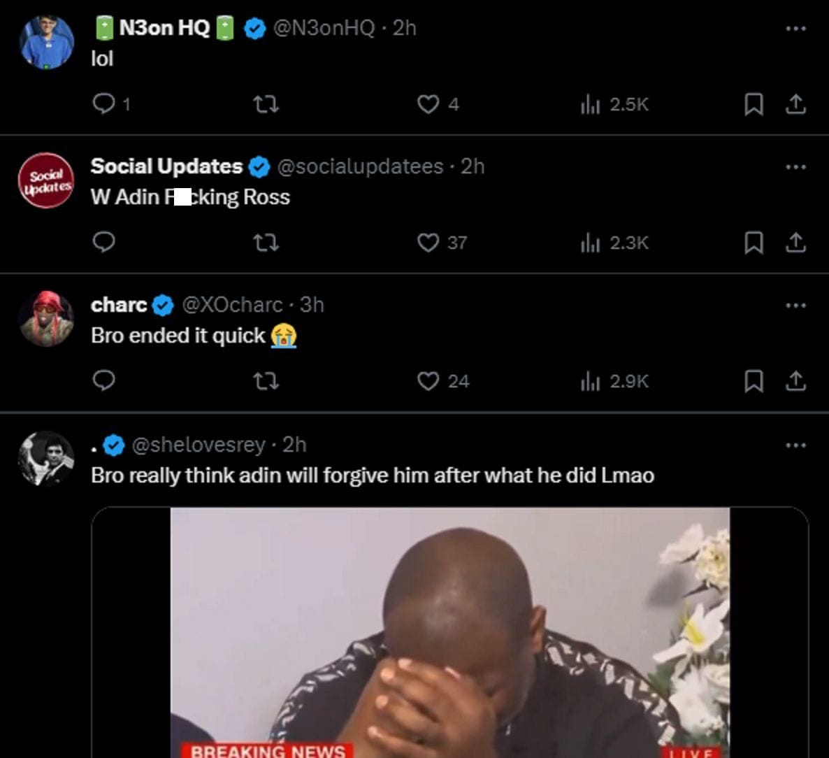 "The damage has been done" - Adin Ross hangs up on N3on after latter ...