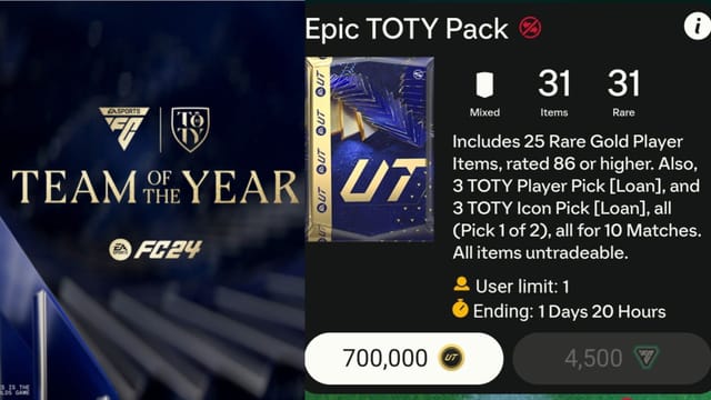 Is the EA FC 24 Epic TOTY Pack worth buying?
