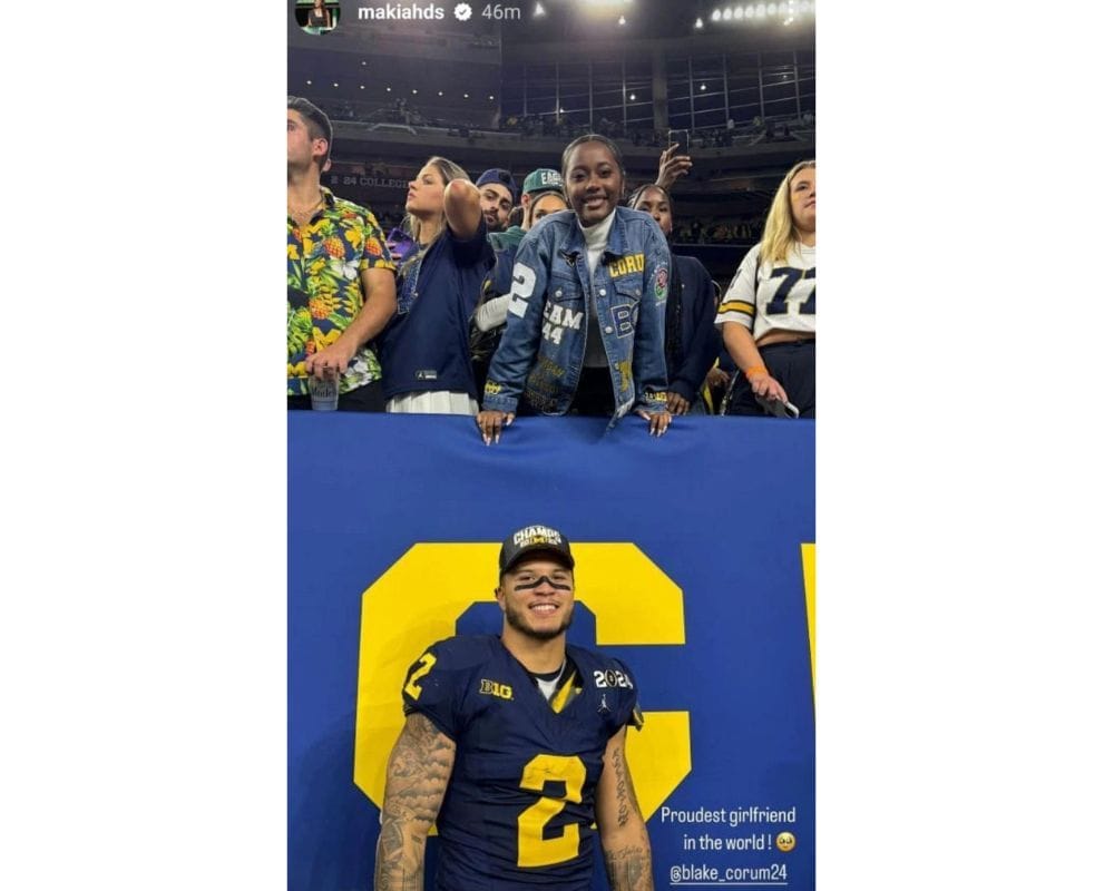 Blake Corum: $928,000 NIL-valued Blake Corum’s GF Makiah Shipp marks ...