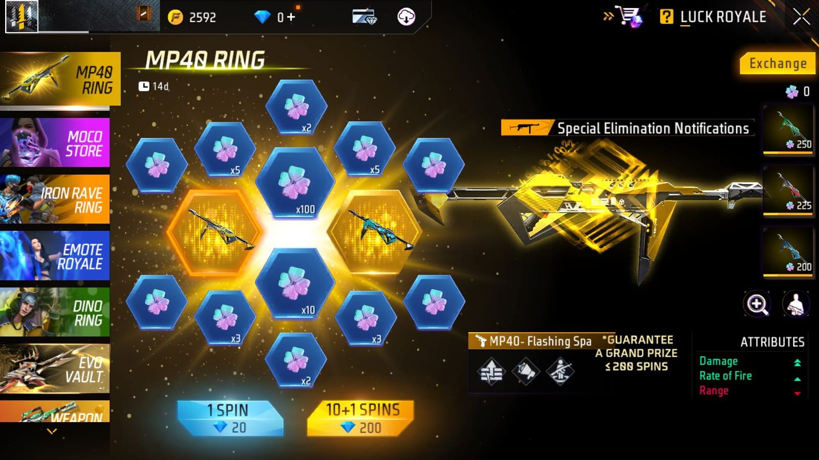 Free Fire MP40 Ring event: Get Poker MP40 and more