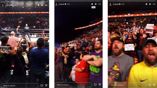 CM Punk shares fan footage of showdown on WWE RAW