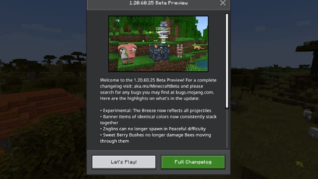 How to download Minecraft Bedrock beta 1.20.60.25