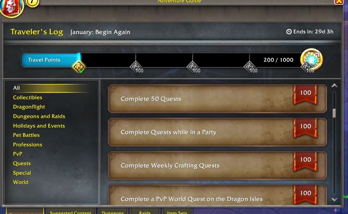 Traveler's Log: How to easily complete Traveler's Log in World of ...