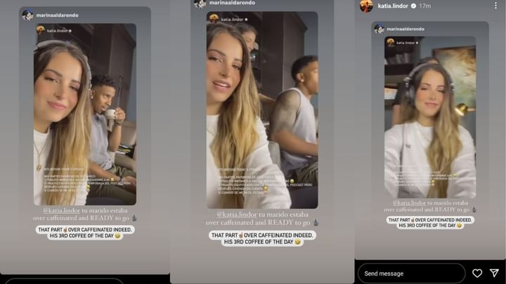 “His third coffee of the day” - Francisco Lindor’s wife Katia Reguero ...