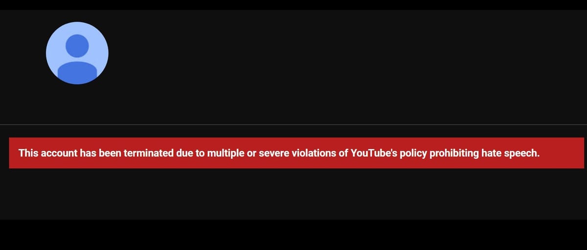 YouTube terminated OnlyUseMeBlade's channel for hate speech days after ...