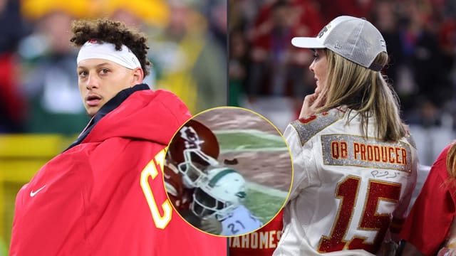 Patrick Mahomes' mom stunned as Chiefs QB's helmet cracks after vicious ...