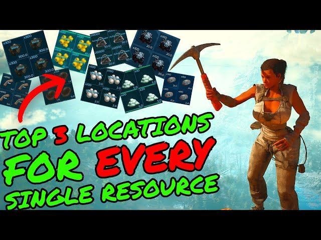 ARK Survival Ascended resource map: Best location for all essential ...