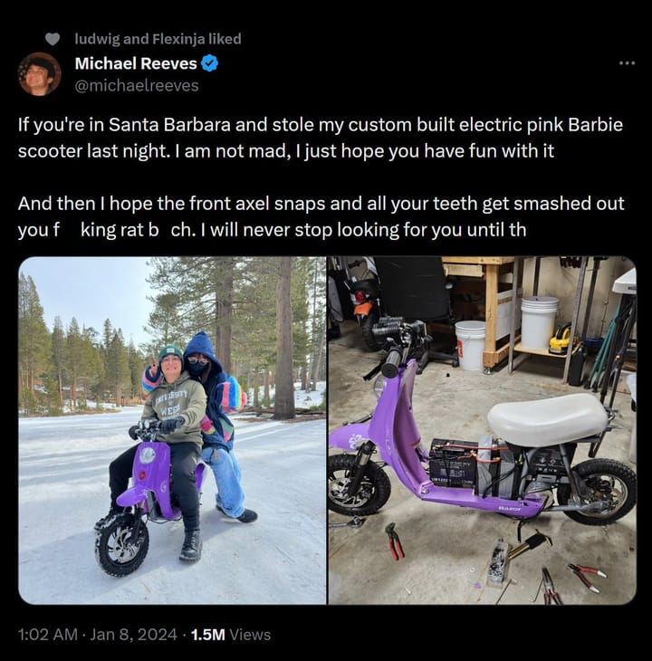 "Hope the front axel snaps": OfflineTV member Michael Reeves sends ...