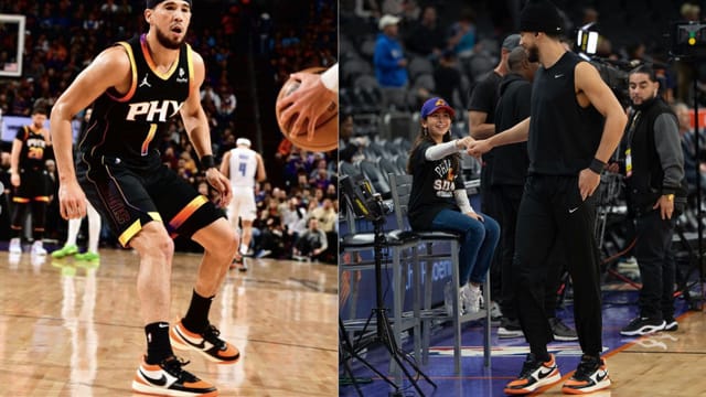 Devin Booker: Devin Booker sports Nike Book 1 “Shattered Backboard ...