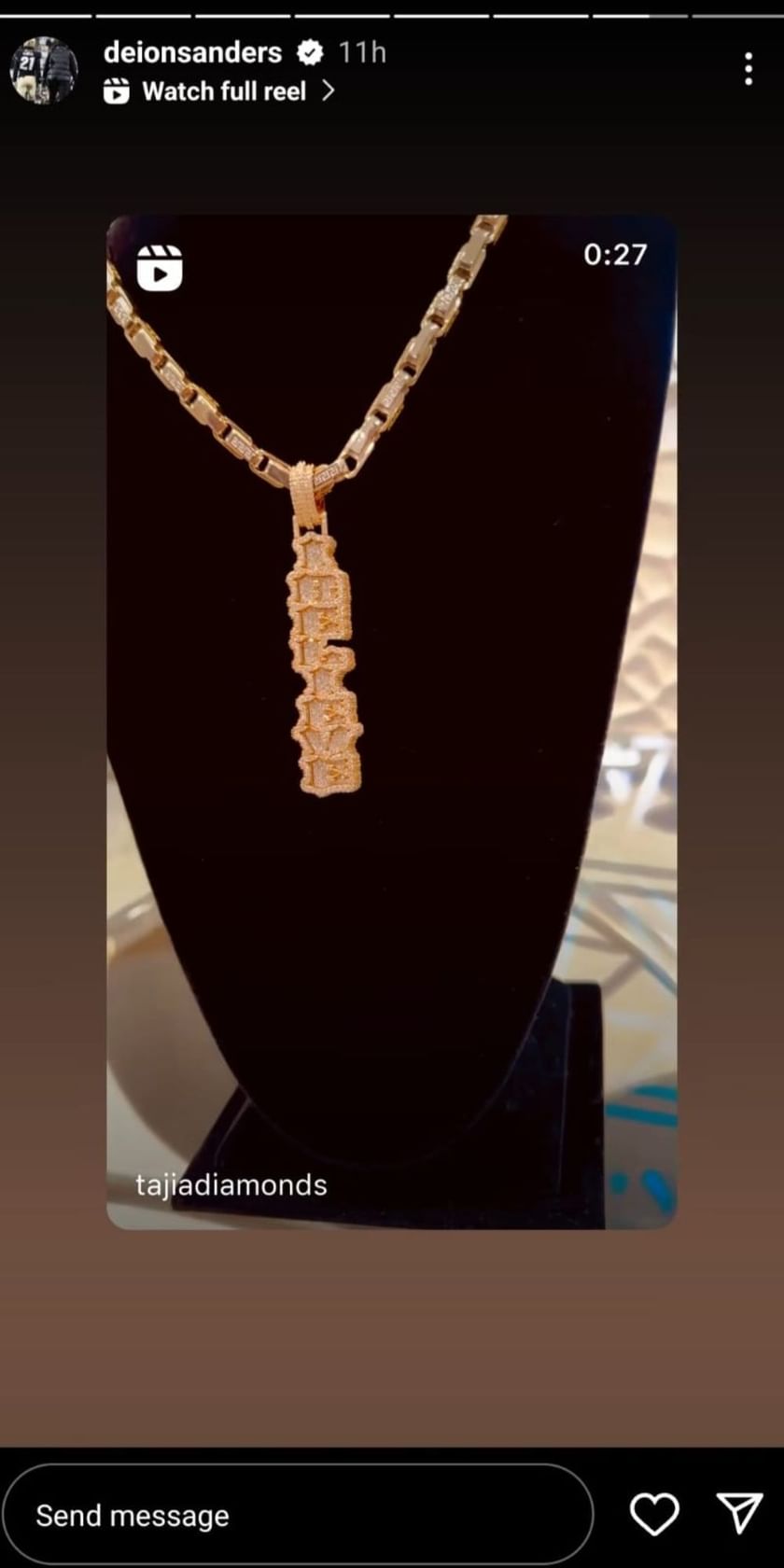 WATCH: $50,000,000 worth Deion Sanders shows off his shiny new diamond ...