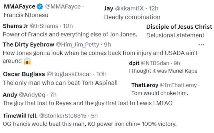 "Only man who can beat Tom Aspinall" - Hilarious reactions flood X as ...
