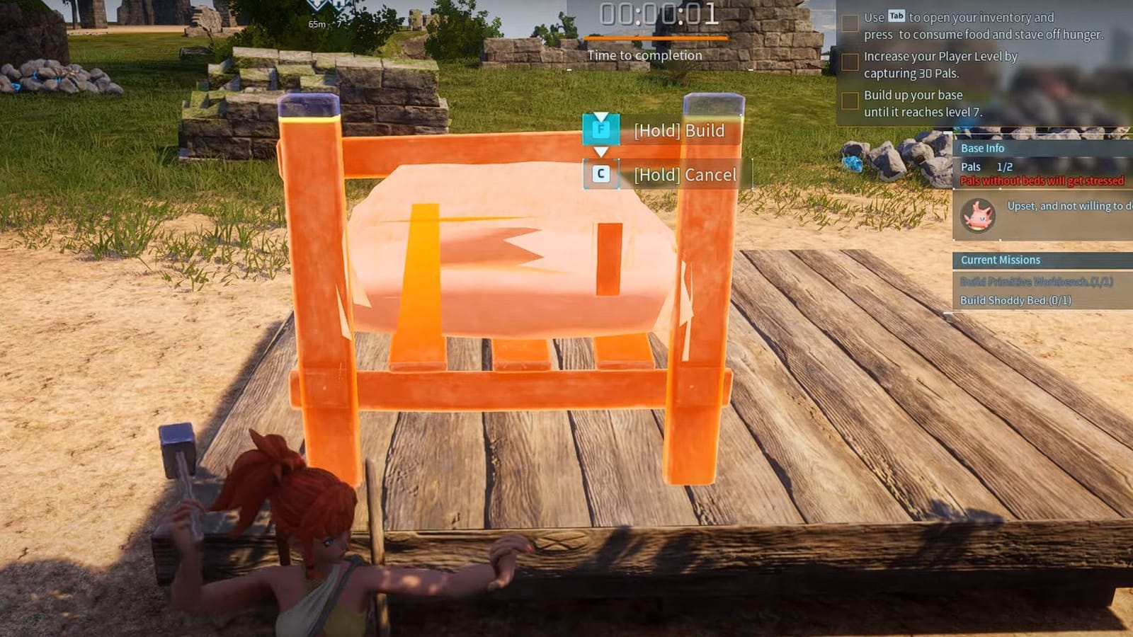 How to craft a Bed in Palworld