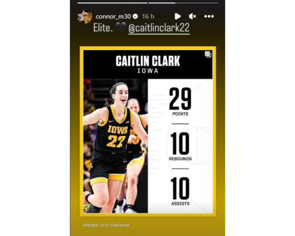 Connor McCaffrey: $777,000 NIL-valued Caitlin Clark’s BF Connor ...