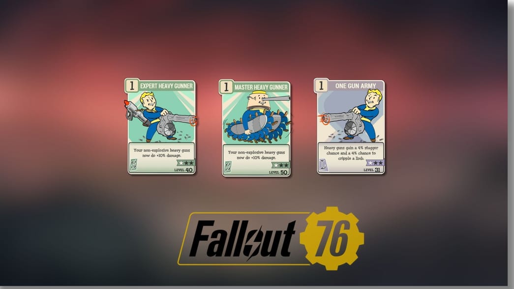 Best Fallout 76 Heavy Gunner build in 2024: Perk cards, weapons, armor ...