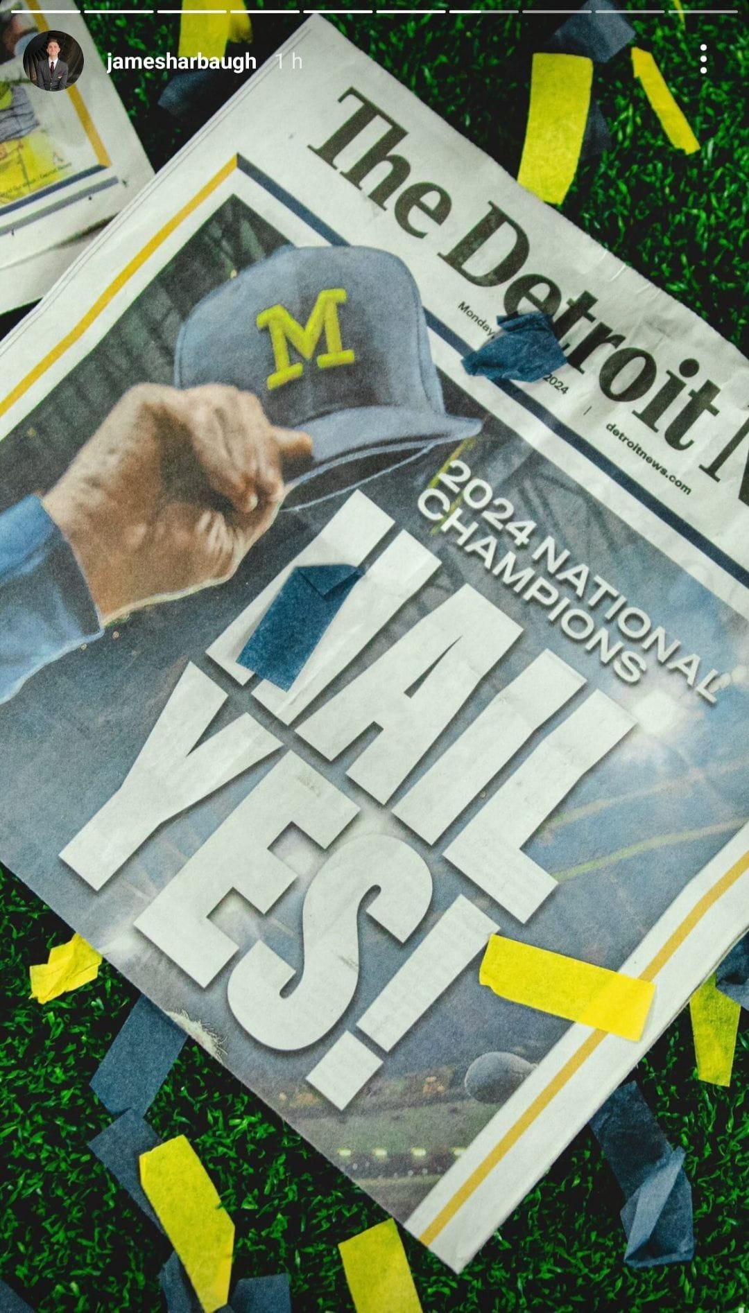 Jim Harbaugh's son James Harbaugh rejoices as Michigan beats Washington ...