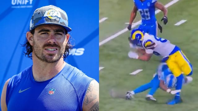 NFL fans blast Kerby Joseph for landing "dirty" hit on Tyler Higbee ...
