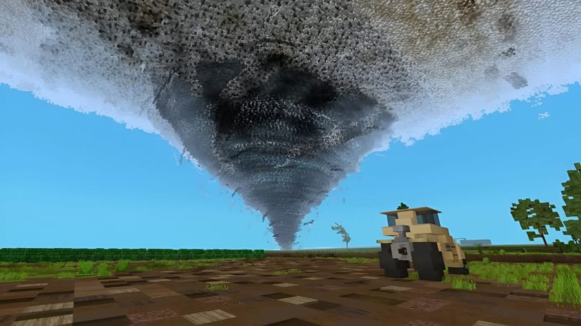 Minecraft player builds gigantic tornado in-game