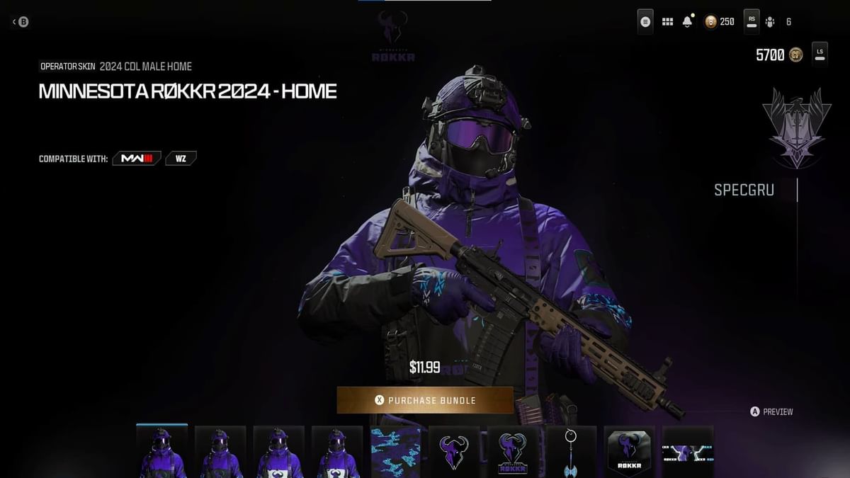 Minnesota Rokkr CDL team pack in Warzone and MW3: Price, what's ...