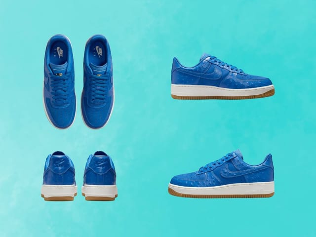 Nike: Nike Air Force 1 Low Blue Ostrich shoes: Where to get, price, and ...