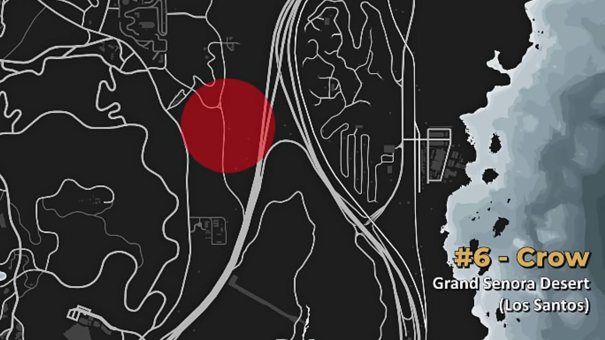 All GTA Online animal locations on the map